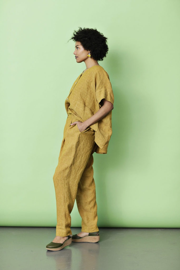 Gule hørbukser | hørbukser til kvinder | sommerbukser | 100% hør