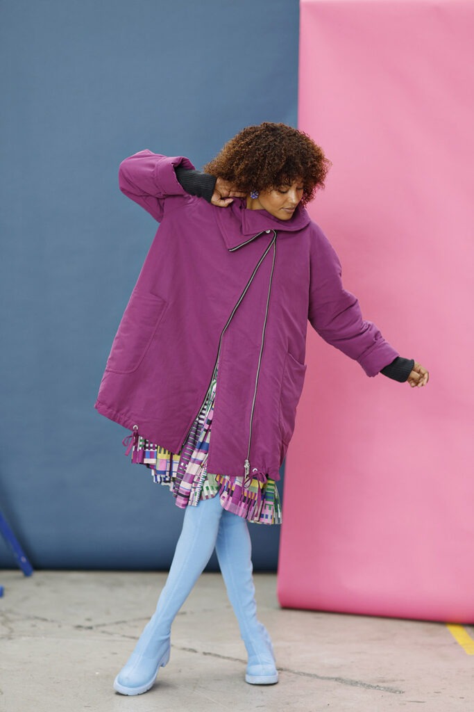 jakke i pink | pink vinterjakke med lynlås | varm vinterjakke | overtøj